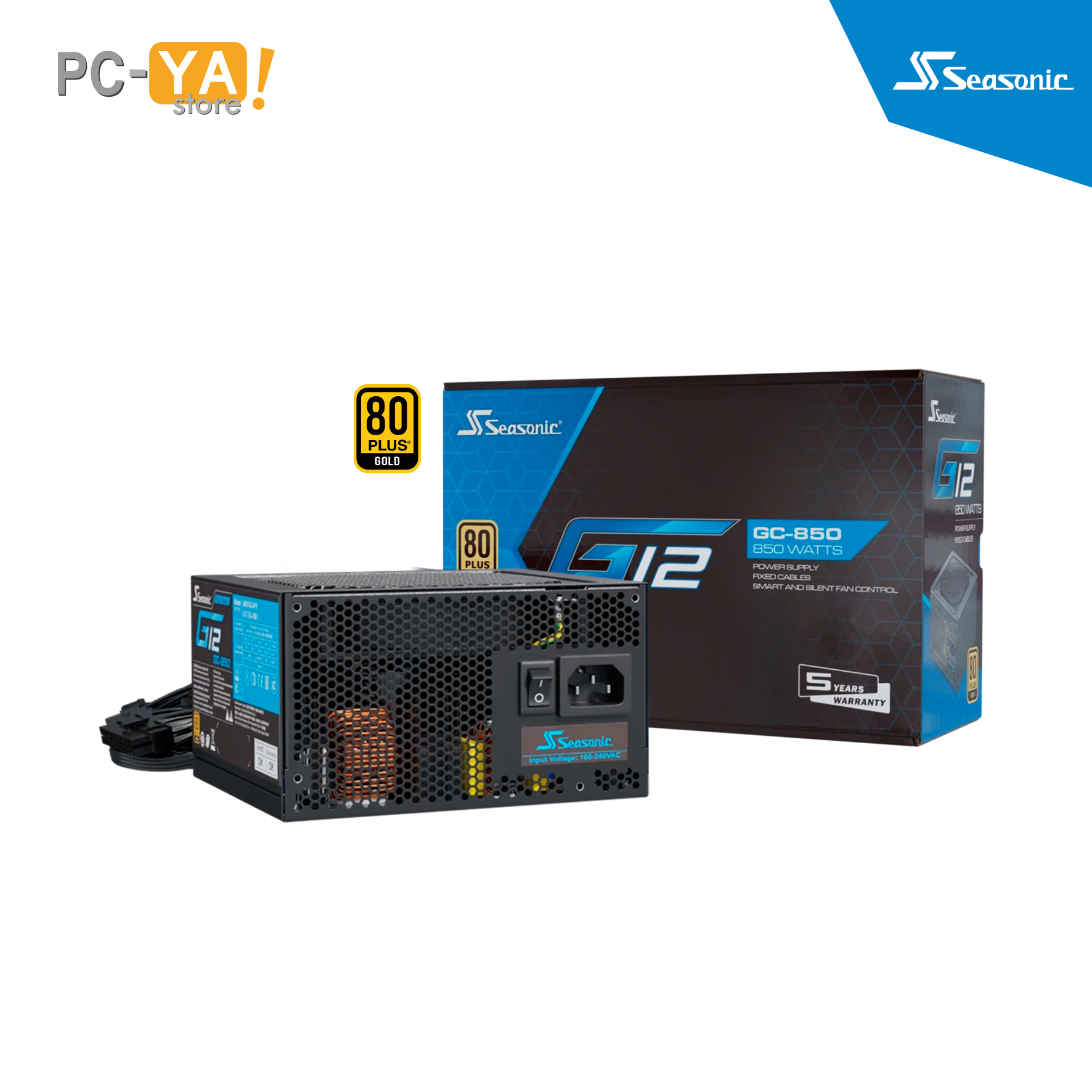 FUENTE DE PODER SEASONIC G12 GC-850 850Watts 80 PLUS GOLD- ATX 3.0/PCIE - PC YA! Store